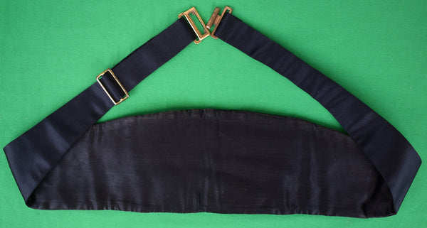 "Hand-Needlepoint Black Cummerbund w/ 3 Ducks-In-Flight"