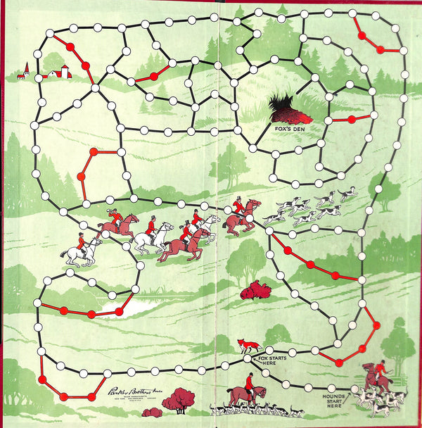 "Game Of Fox And Hounds Board Game" By Parker Brothers Inc (SOLD)