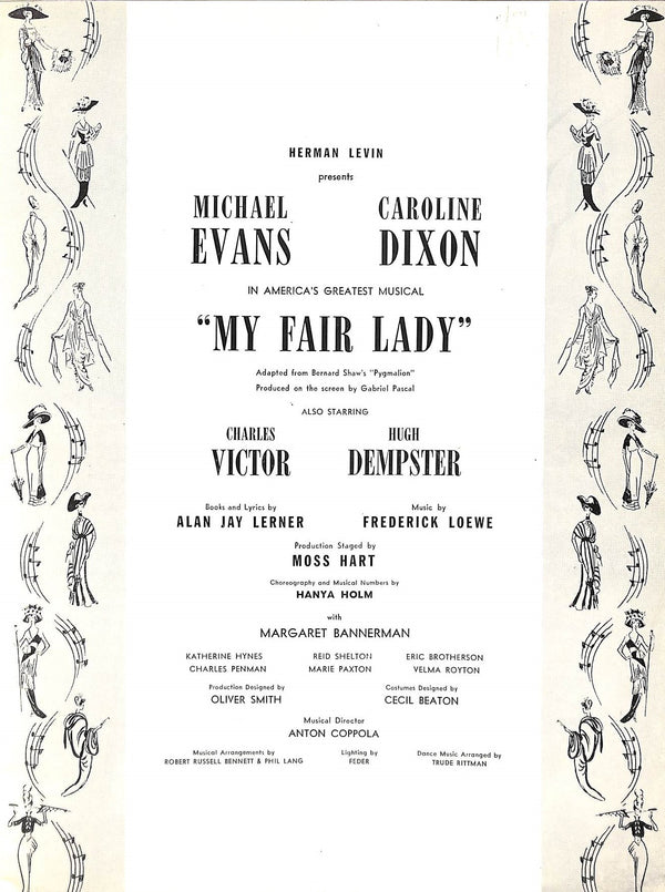 "My Fair Lady Theatre Programme" 1962