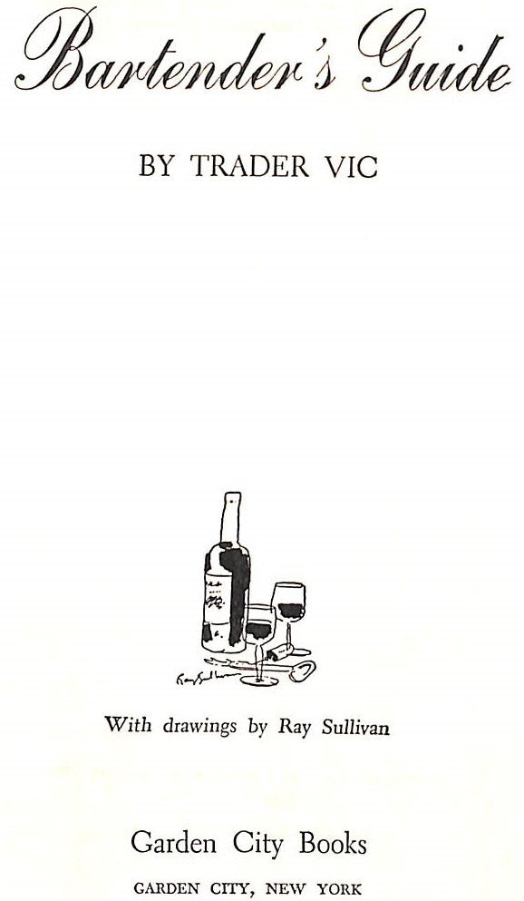 "Bartender's Guide" 1948 VIC, Trader