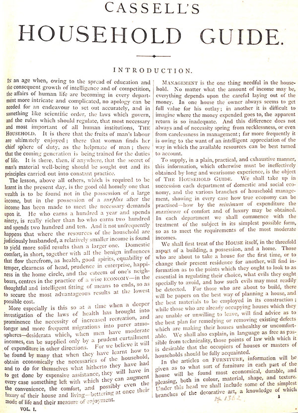 "Household Guide: A Complete Encyclopedia Of Domestic And Social Econo