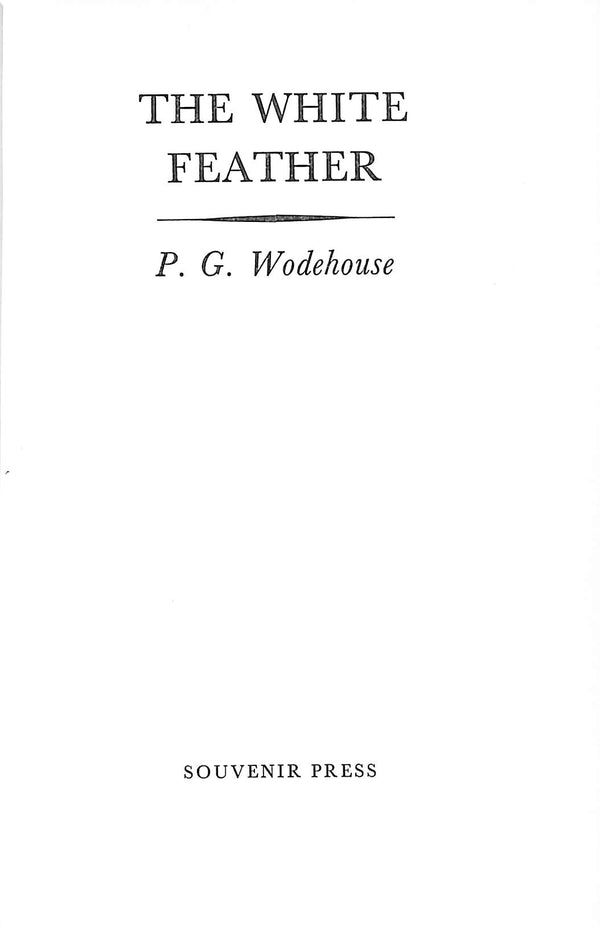 "The White Feather" 1972 WODEHOUSE, P.G.