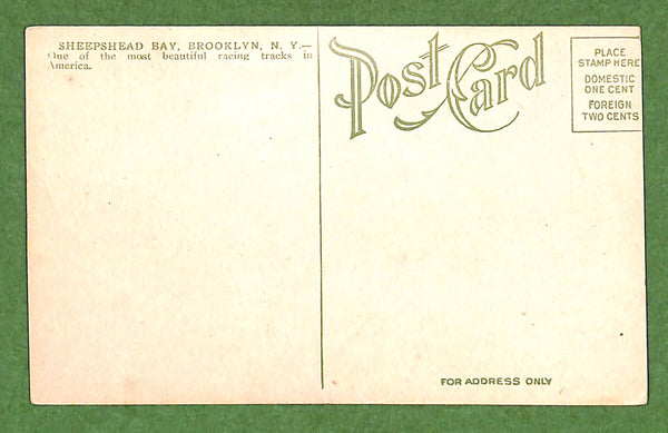 Sheepshead Bay Race Track, Brooklyn, N.Y. Postcard