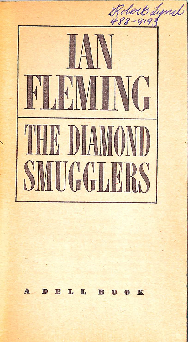 "The Diamond Smugglers" 1965 FLEMING, Ian
