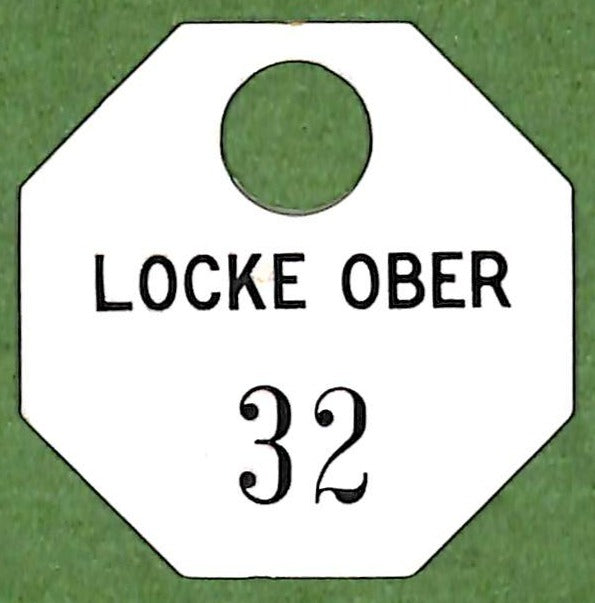 "Locke Ober Boston Restaurant Coat Check #32 Tag"