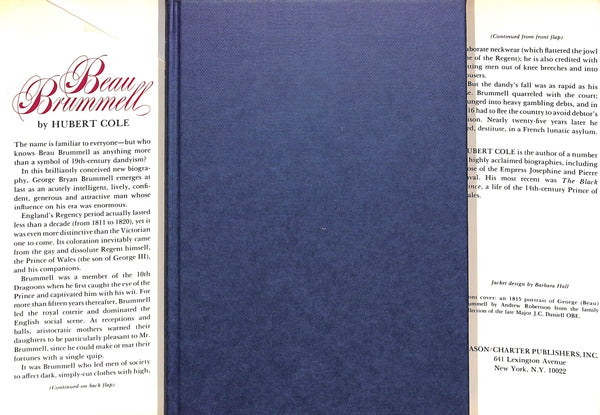 "Beau Brummell" 1977 COLE, Hubert