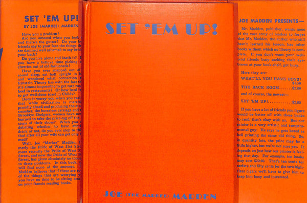 "Set 'Em Up!" 1939 MADDEN, Joe (The Markee)