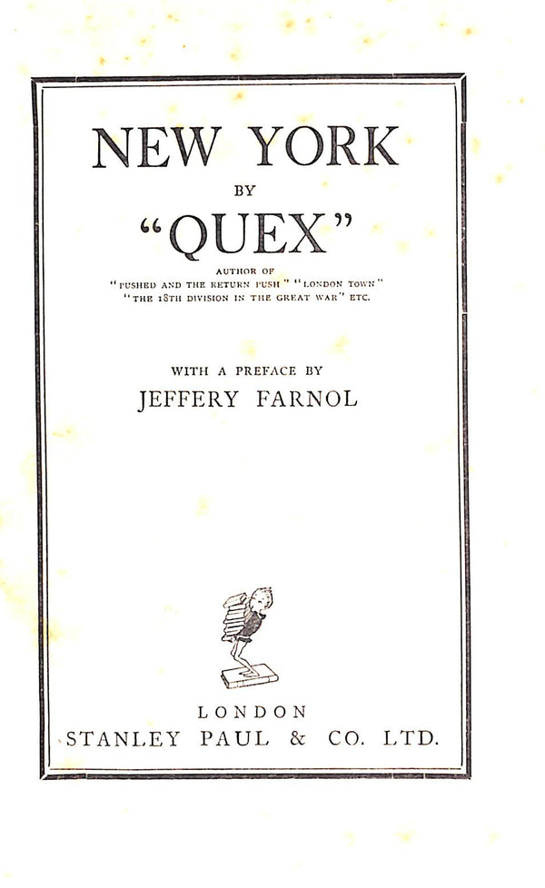 "New York" 1927 "QUEX"