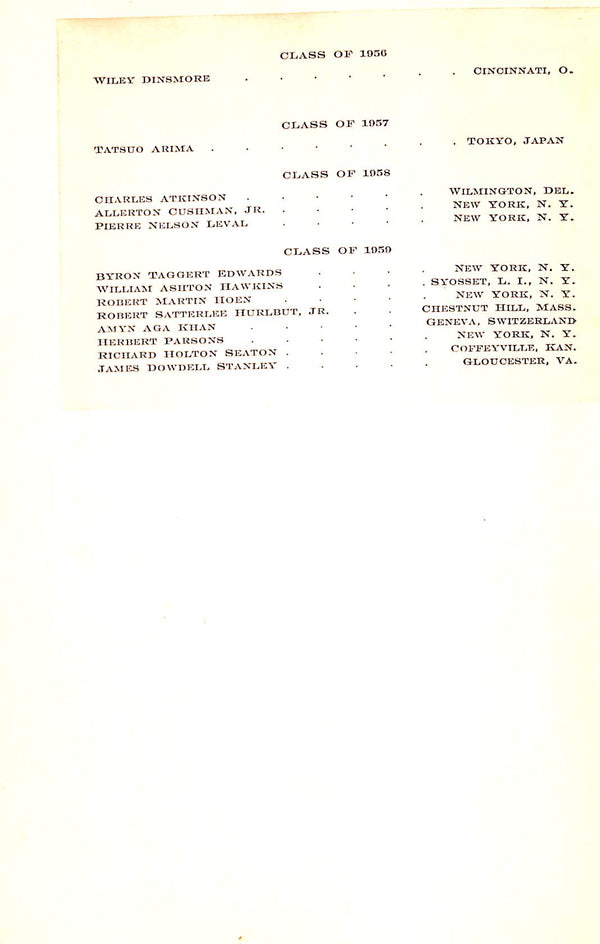 "Catalogue Of The Fly Club Of Harvard University 1836-1948" (SOLD)