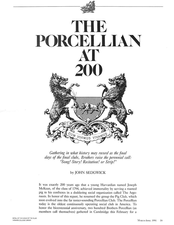 Harvard Porcellian Club 1991 Directory
