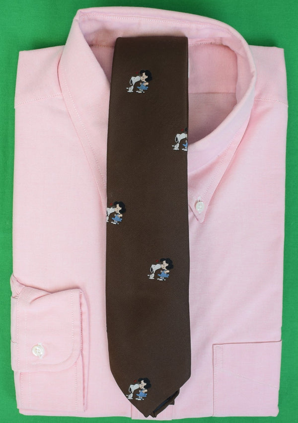"Chipp x Snoopy & Lucy Brown Club Tie"