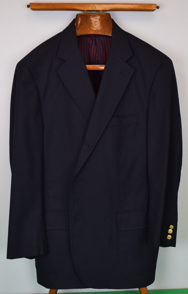 O'Connell's x Southwick Tropical Worsted Wool Navy Blazer w/ Navy/ Bur