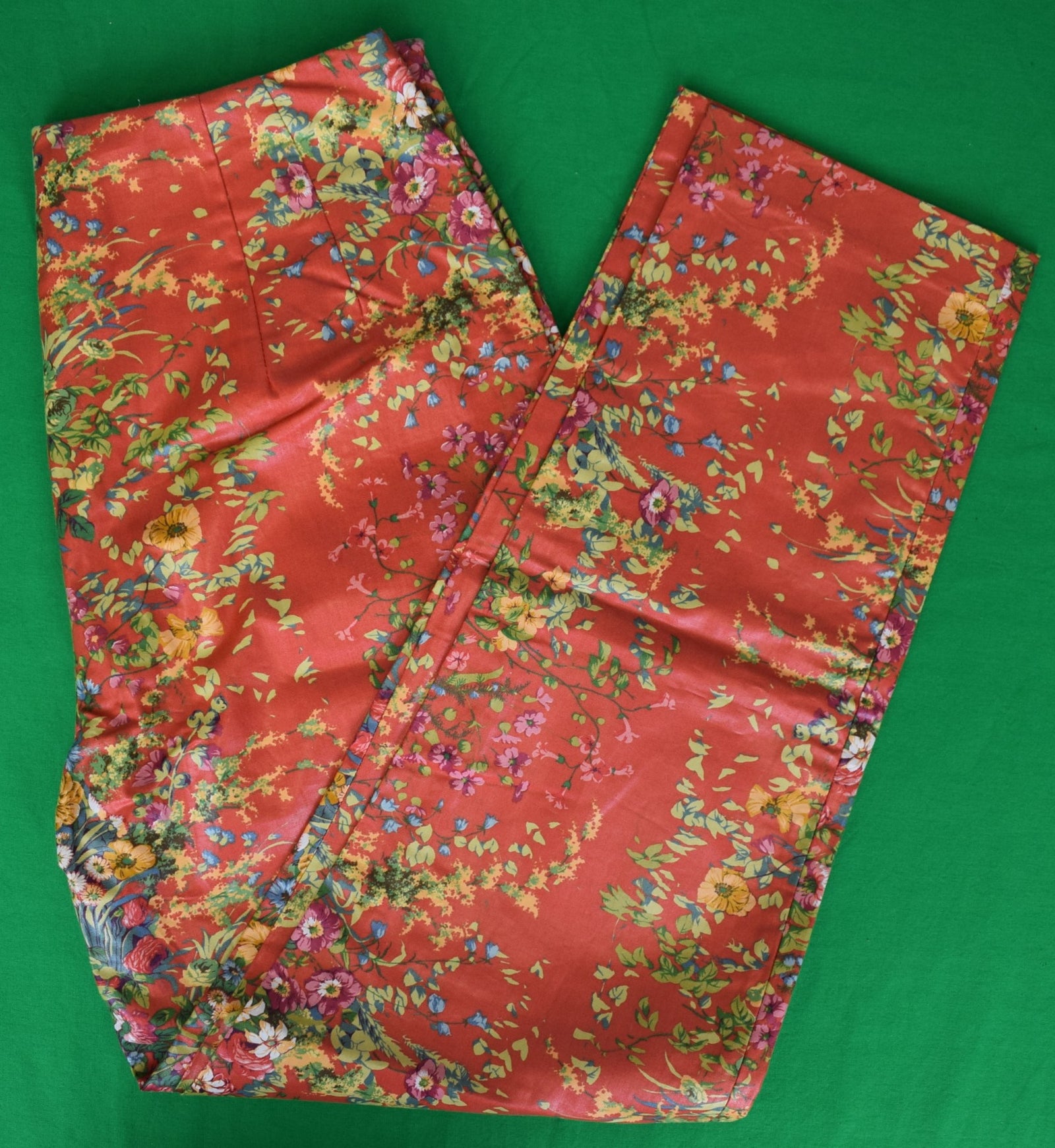 Steven Stolman x Scalamandré Glazed Chintz Floral Print Slacks Sz: 10
