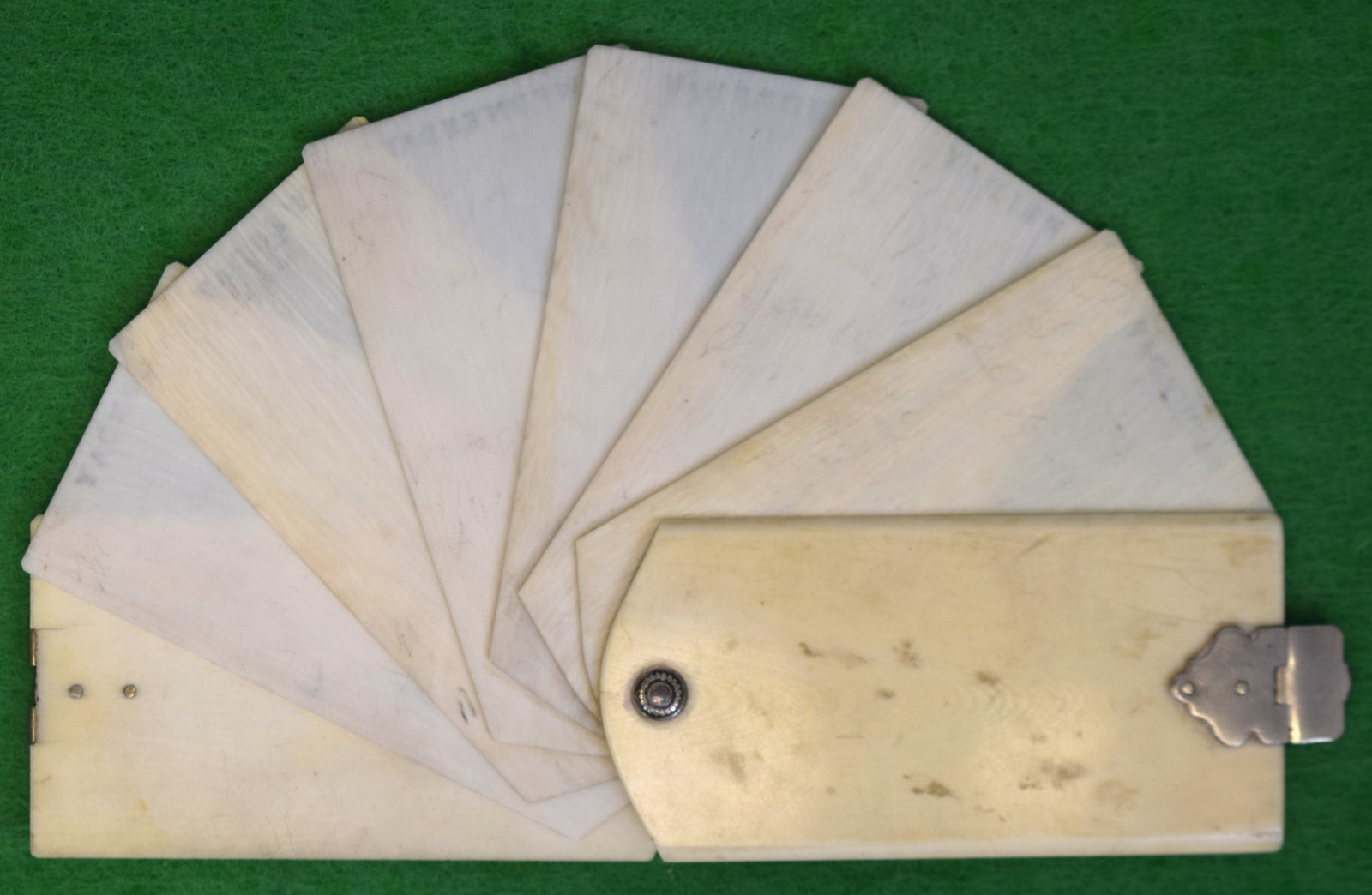 "Days-Of-The-Week" c1850s Ivory Memorandum Book"