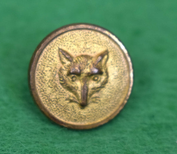 Set x 6 English Brass Fox Mask Waistcoat Buttons
