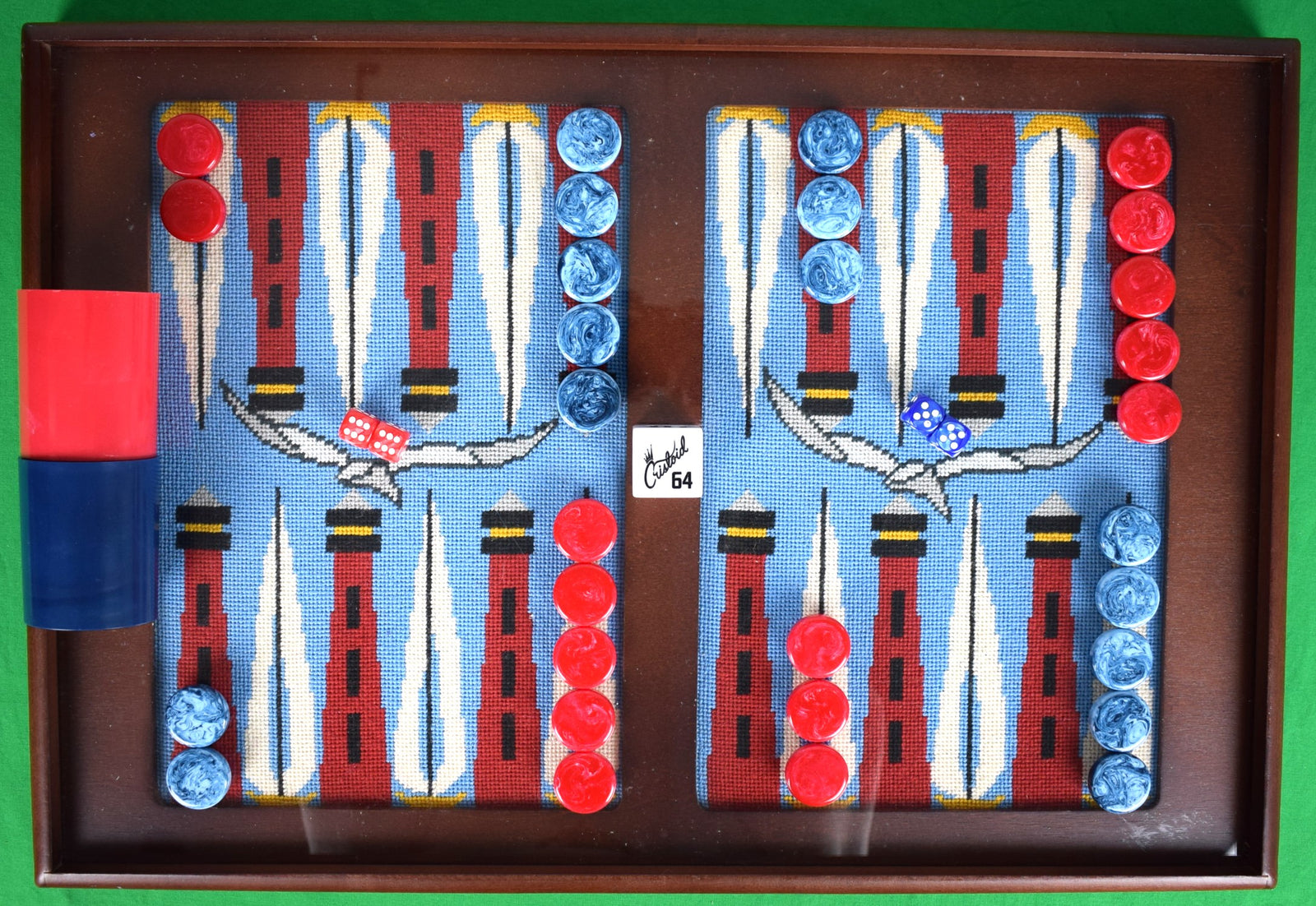 The Cary Collection- Objet - Needlepoint Backgammon Boards