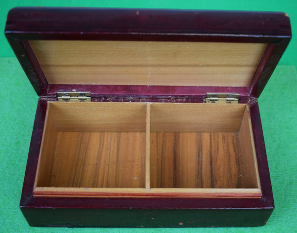 "Cyril Gorainoff Fox-Hunt Scene on Porcelain Panel w/ c1947 Cigarette