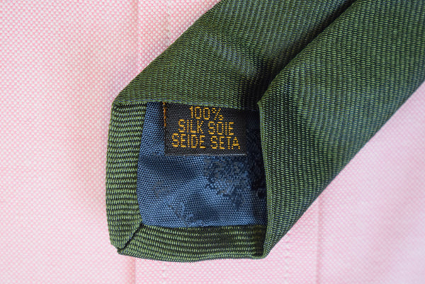 O'Connell's x Atkinsons Hunter Green English Silk Tie w/ Yellow Labs