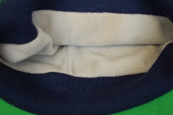 "Myopia Hunt Club Navy Blue Toboggan Cap w/ Grey Fleece Lining & Pom"