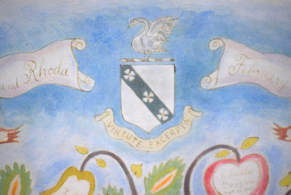 Cary Family Tree 1957 Watercolor By Ginny Tillou