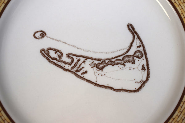 "Set x 3 Tonkin Of Nantucket x Shenango China Dinner Plates w/ Island