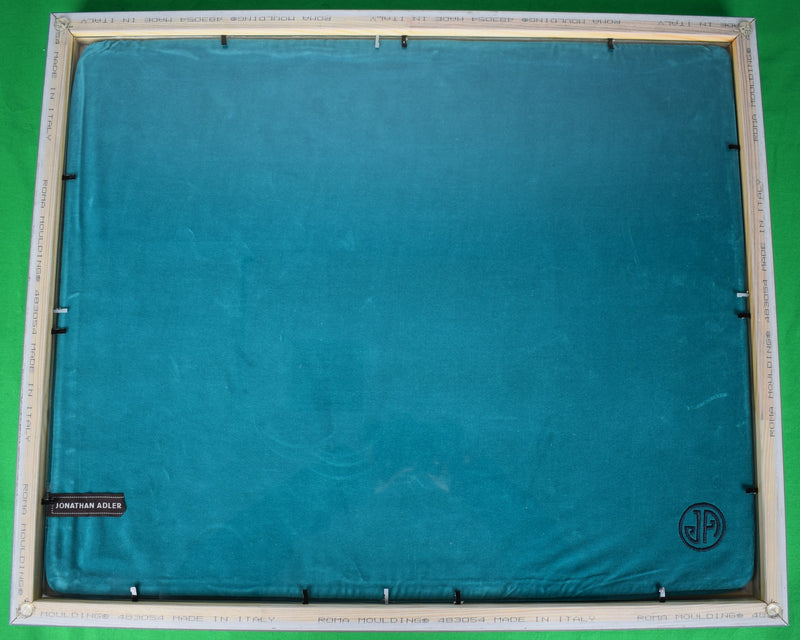 Needlepoint Backgammon Board w/ Red/ Blue Checkers