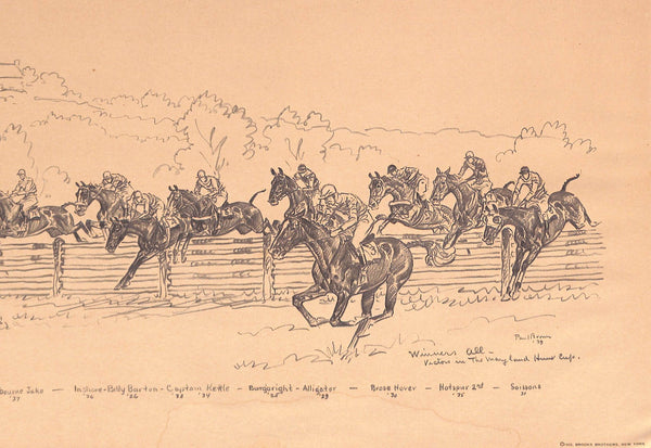 'Winners All Victors In The Maryland Hunt Cup' 1939 by Paul Brown for
