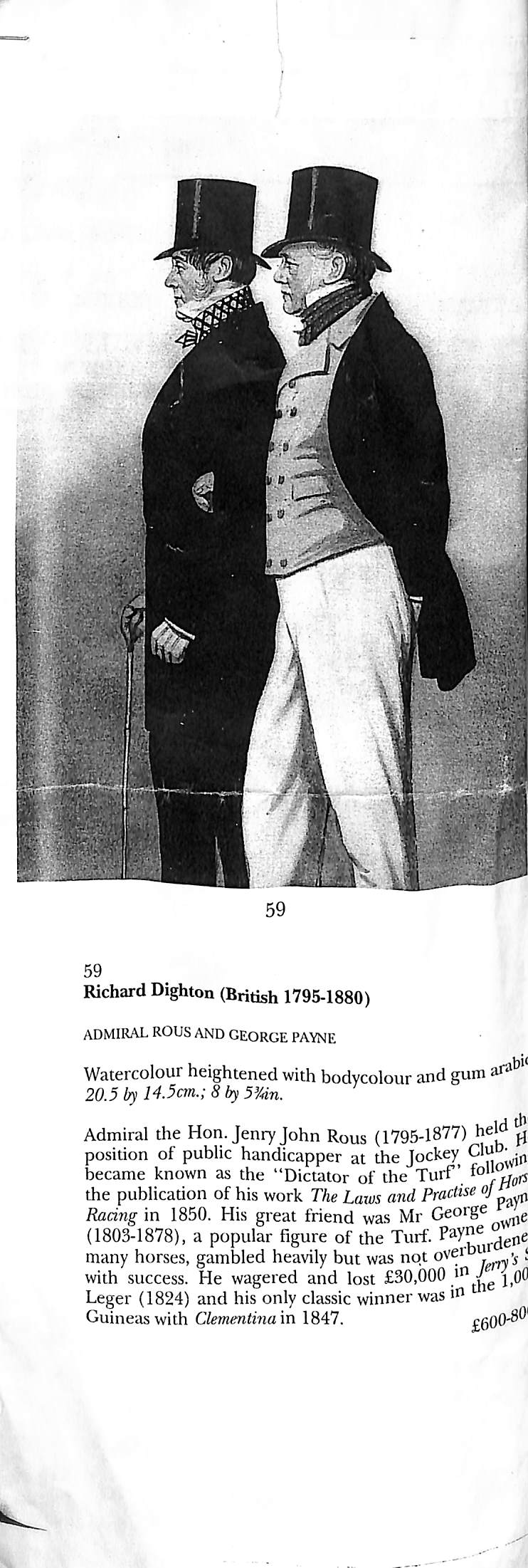 Mr. George Payne & Admiral Rous Turf Characters