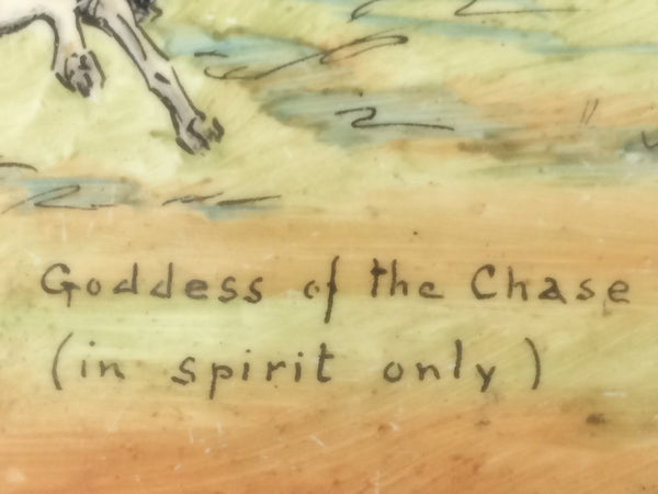 "Goddess Of The Chase (In Spirit Only) Pantry Tile Hand-Painted by Cyr