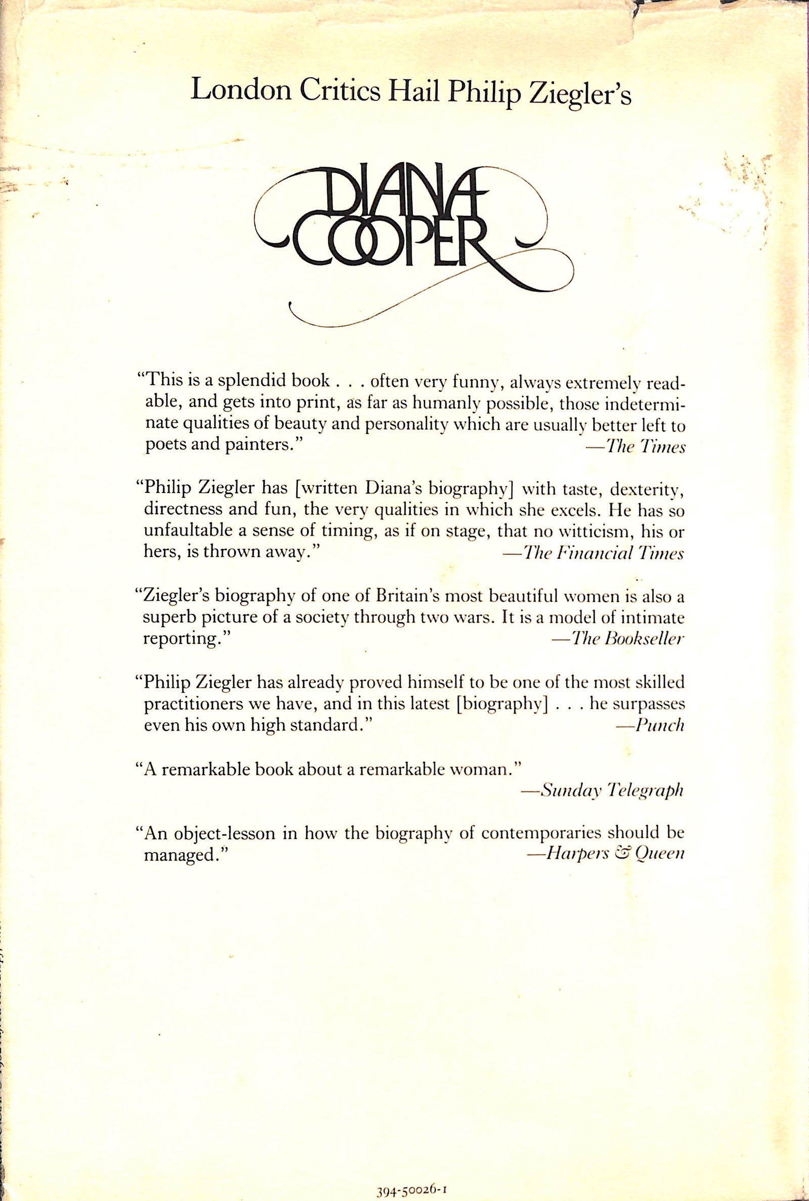 "Diana Cooper" 1982 ZIEGLER, Philip