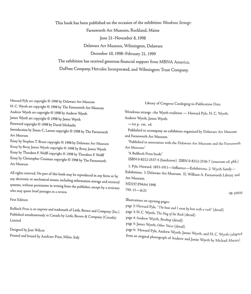 "Wondrous Strange: The Wyeth Tradition" 1998
