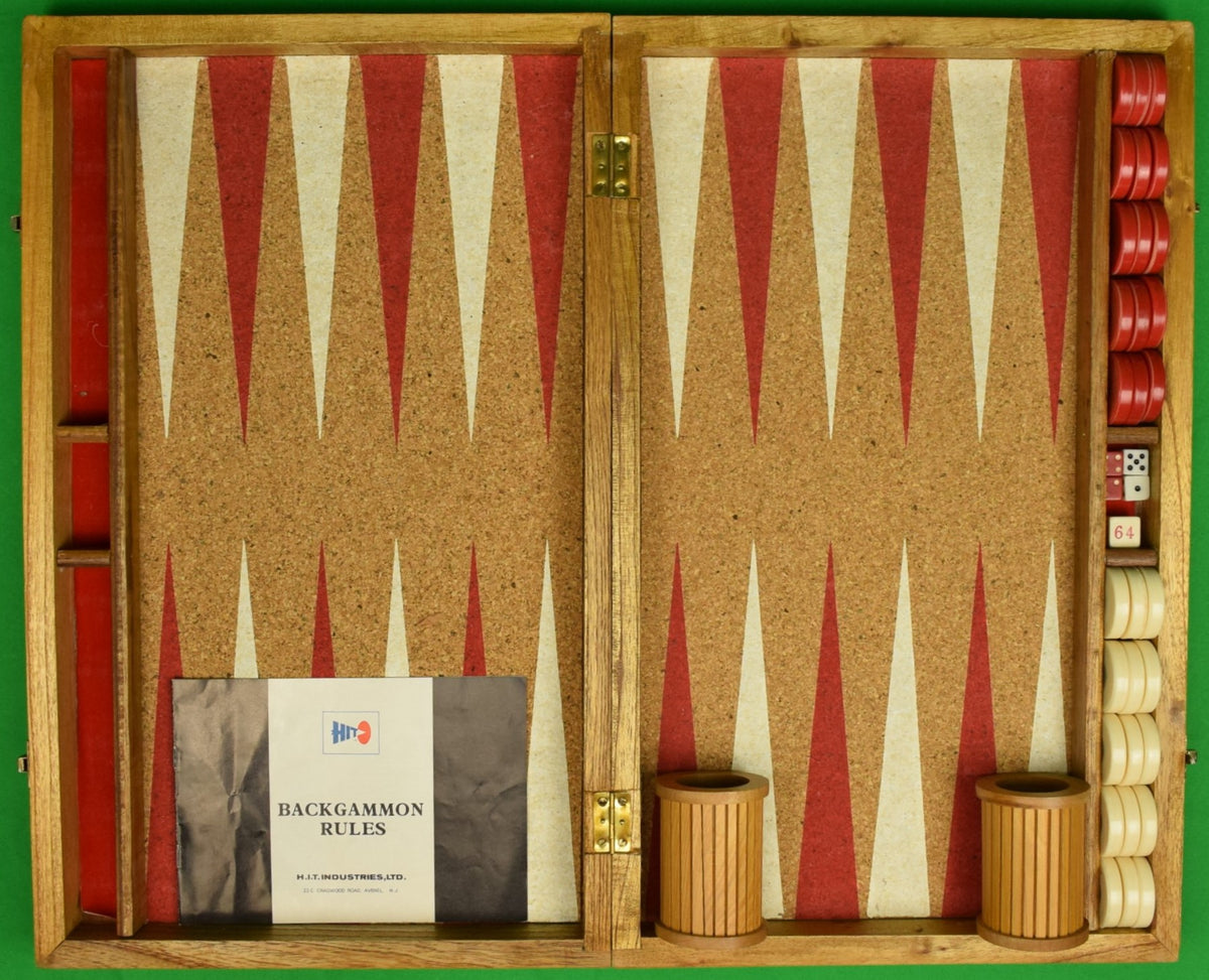 "Vintage Backgammon Cork Board w/ Wood Case" (SOLD)