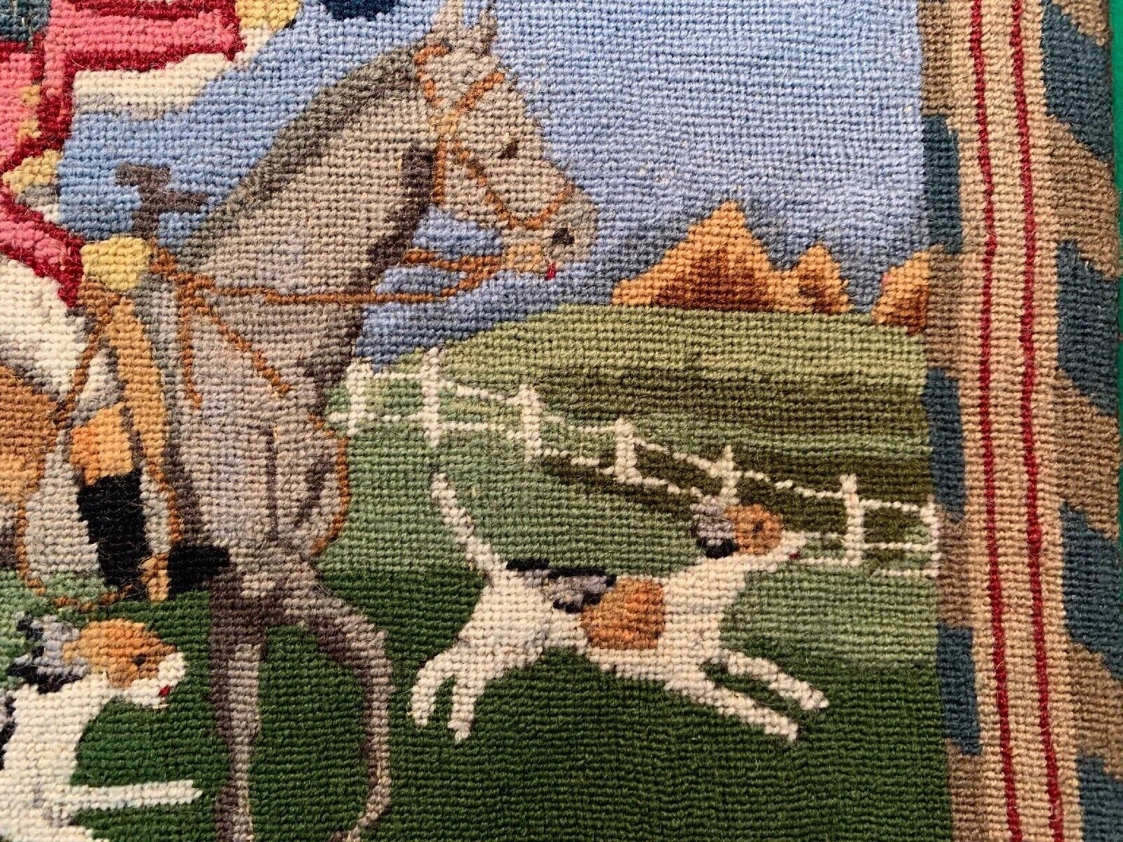 Petit-Needlepoint Radnor Fox-Hunt Panel