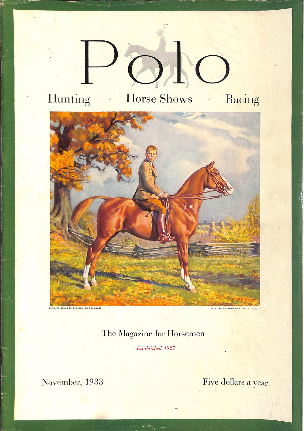 "Polo Magazine November, 1933" VISCHER, Peter [editor]