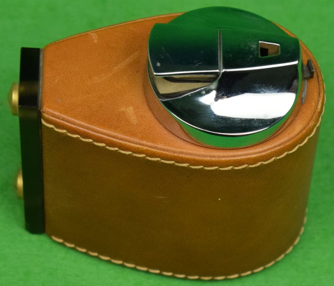 Mark Cross Italy Saddle Leather-Lined Ronson Lighter