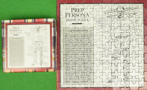 "The Official Preppy Jigsaw Puzzle Go-To-Hell-Pants Prep Persona" 1981