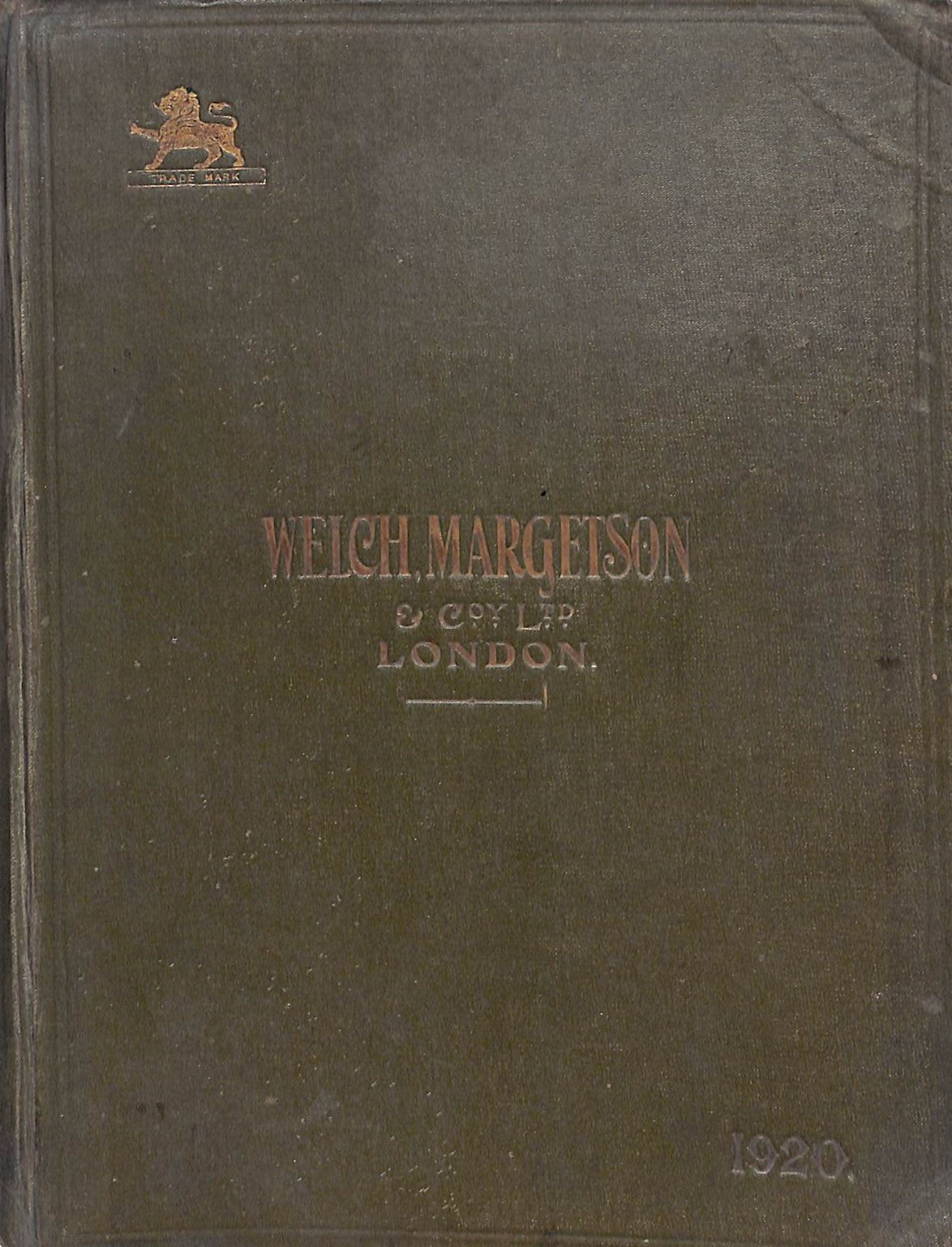 "Welch, Margetson & Co Ltd London c1920 Catalogue" (SOLD)