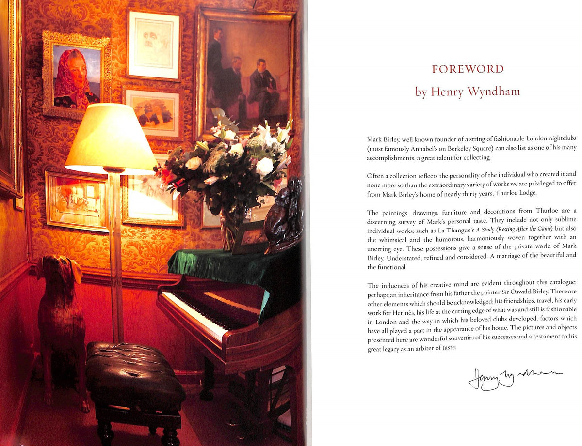 "Mark Birley: The Private Collection" 2013 Sotheby's London