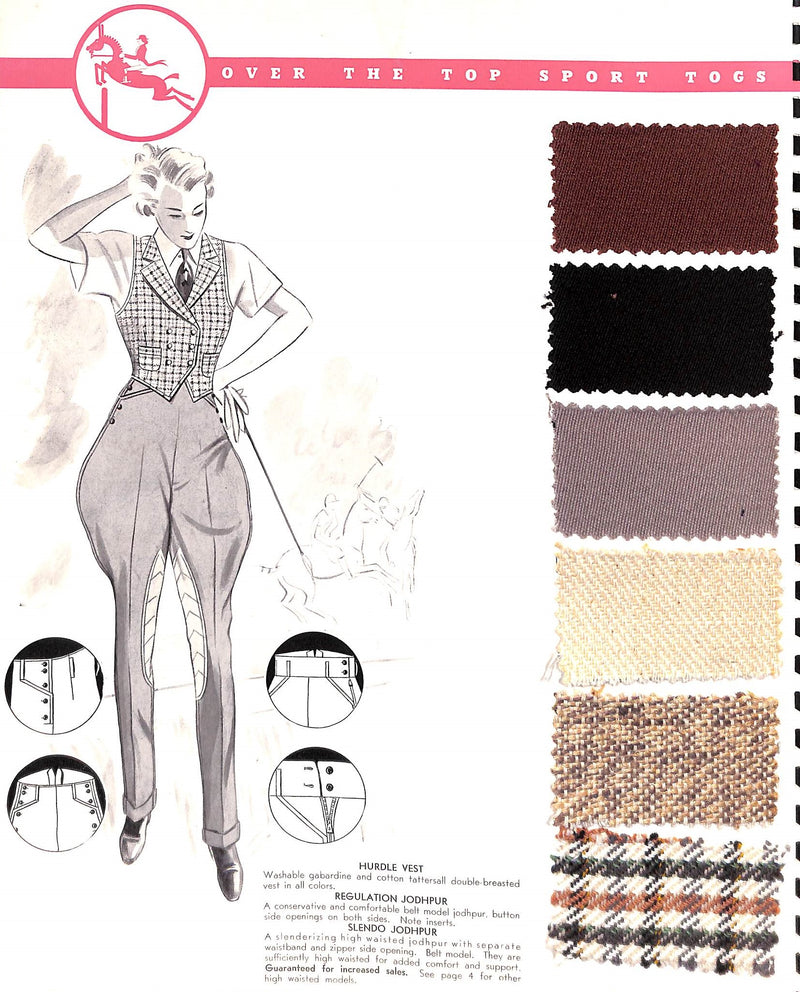 Over the Top Sport Togs 1939 Apparel Arts Equestrian Catalog
