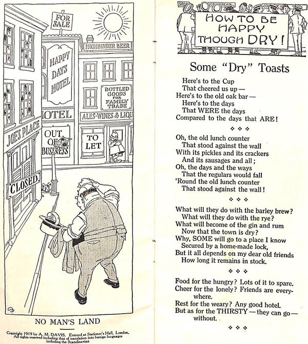 "How To Be Happy Though Dry!" 1919 BATES, Brainless