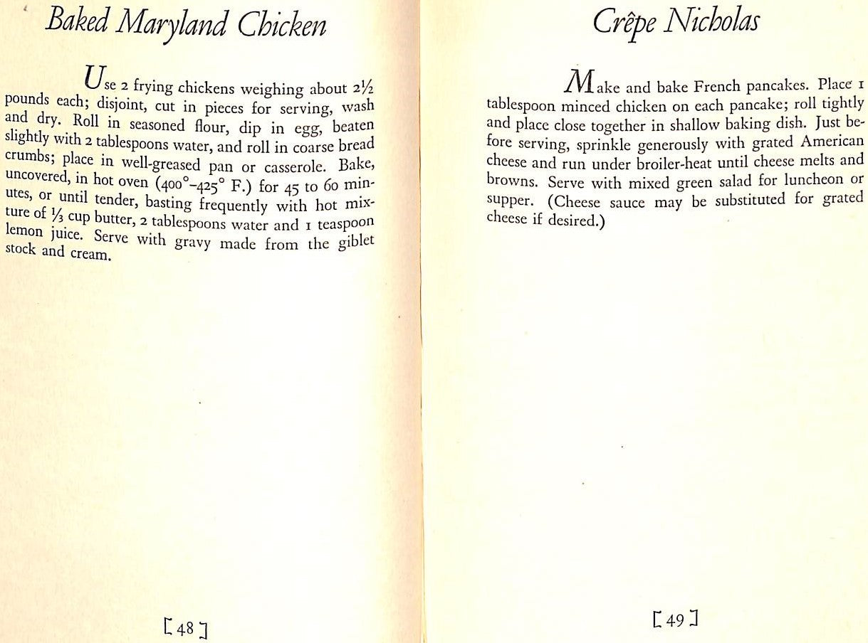 "Some Favorite Southern Recipes Of The Duchess Of Windsor" 1942