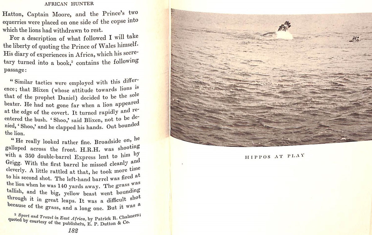 "African Hunter" 1938 VON BLIXEN-FINECKE, Baron Bror Fredrik