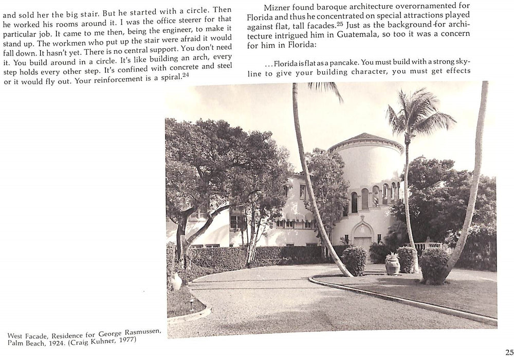 "Addison Mizner: Architect of Dreams and Realities" 1977