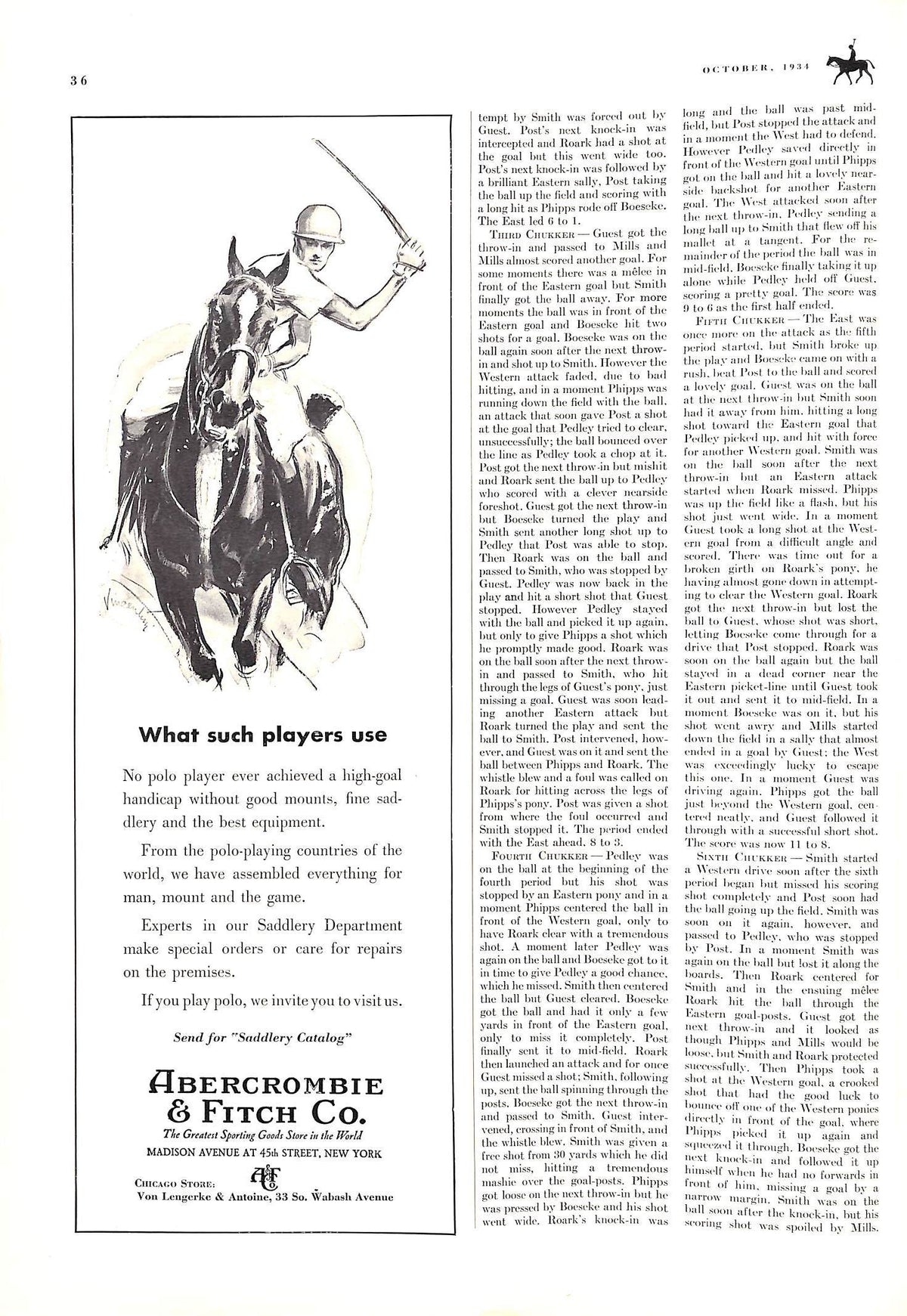 "Polo Magazine October, 1934"