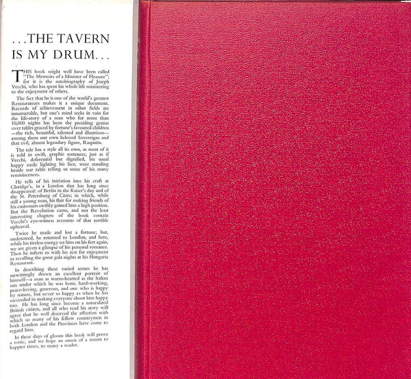 "The Tavern Is My Drum" 1948 VECCHI, Joseph (INSCRIBED)