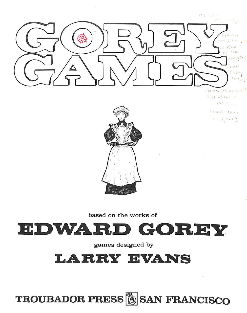 "Gorey Games: Based On The Works Of Edward Gorey" 1979 (SOLD)