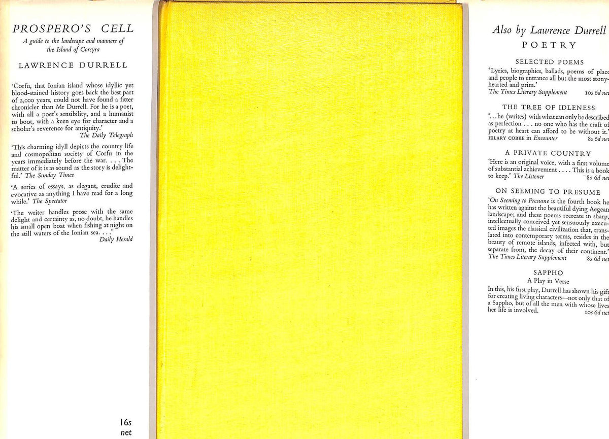 "Prospero's Cell: A Guide To The Landscape And Manners Of The Island O