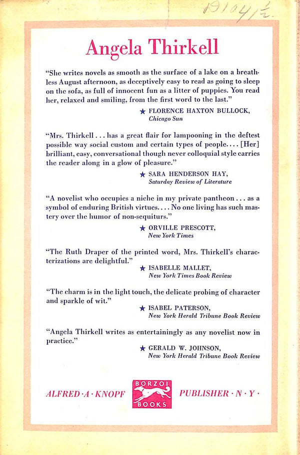 "The Duke's Daughter" 1951 THIRKELL, Angela