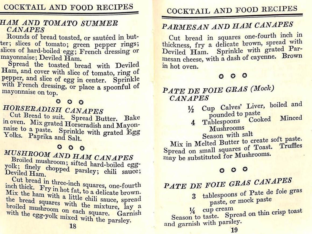"Gordon's Cocktail And Food Recipes" 1934 GORDON, Harry Jerrold