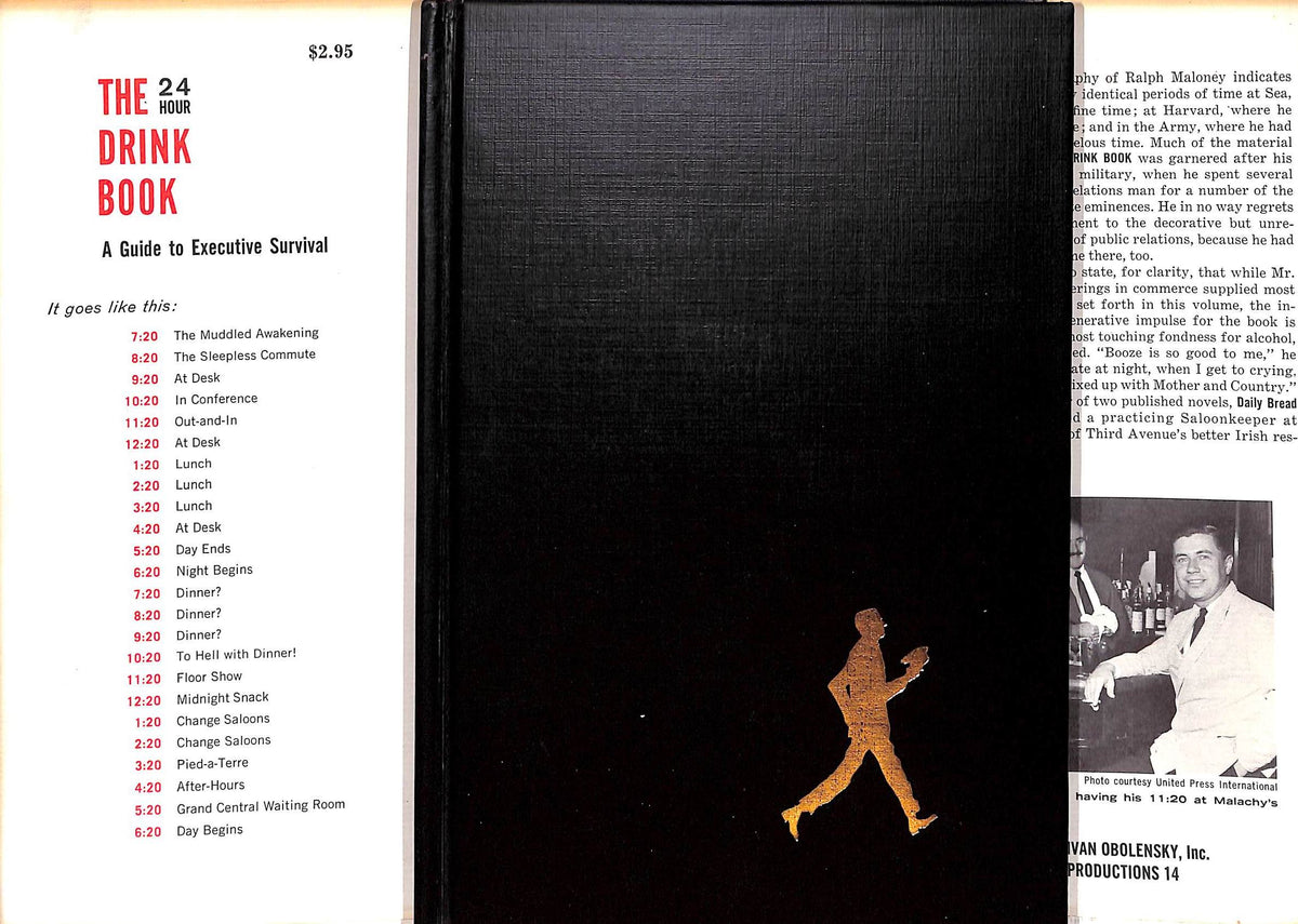 "The 24 Hour Drink Book: A Guide To Executive Survival" 1962 MALONEY,
